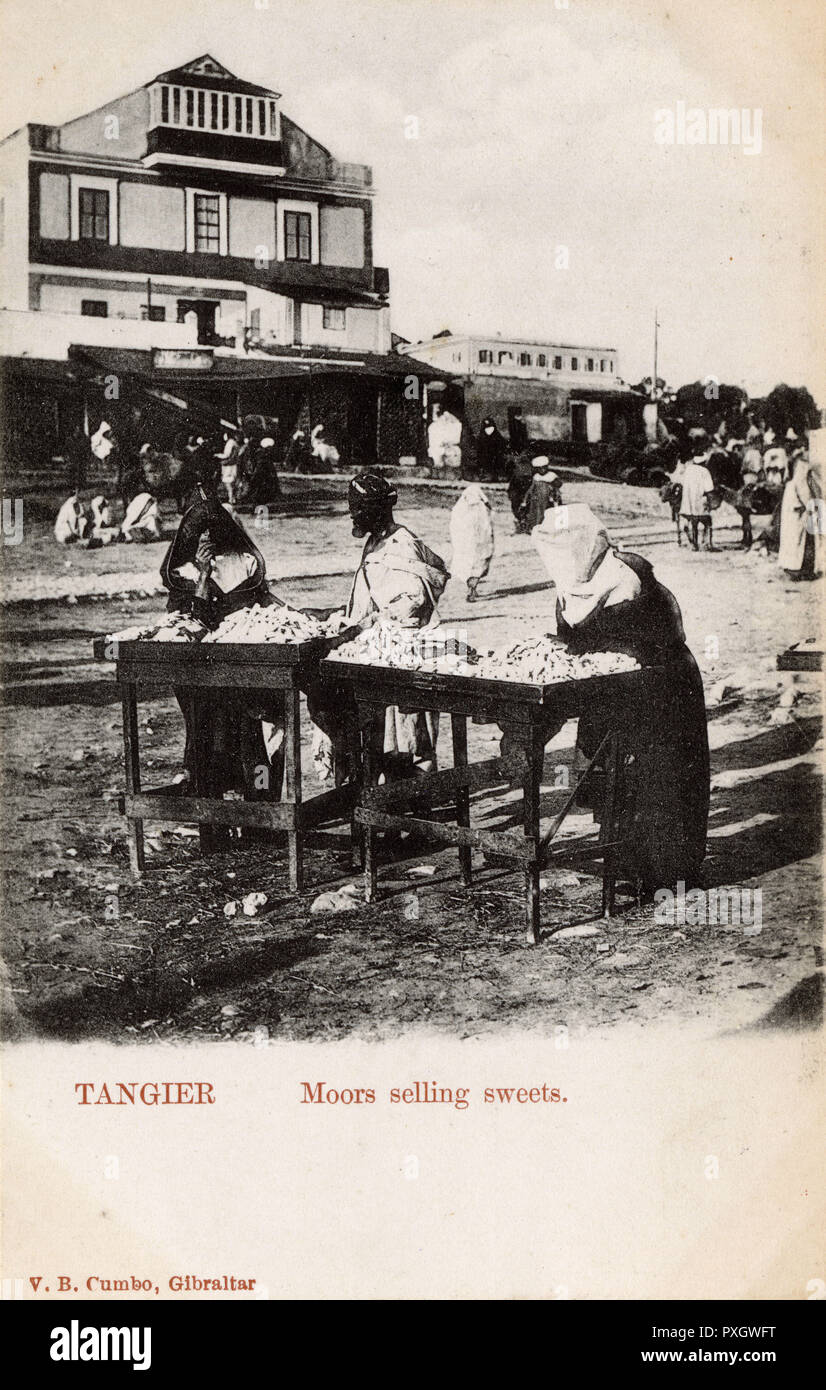 Tangier, Morocco - Moors selling sweets Stock Photo - Alamy