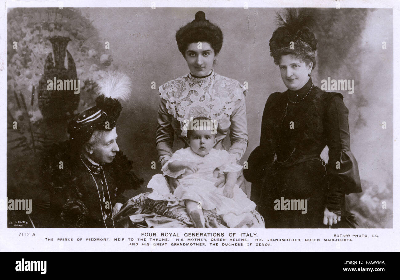 Four generations of Italian Royalty Stock Photo - Alamy