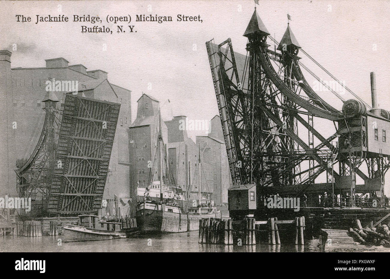 The Jacknife Bridge, Michigan Street, Buffalo, NY, USA Stock Photo - Alamy
