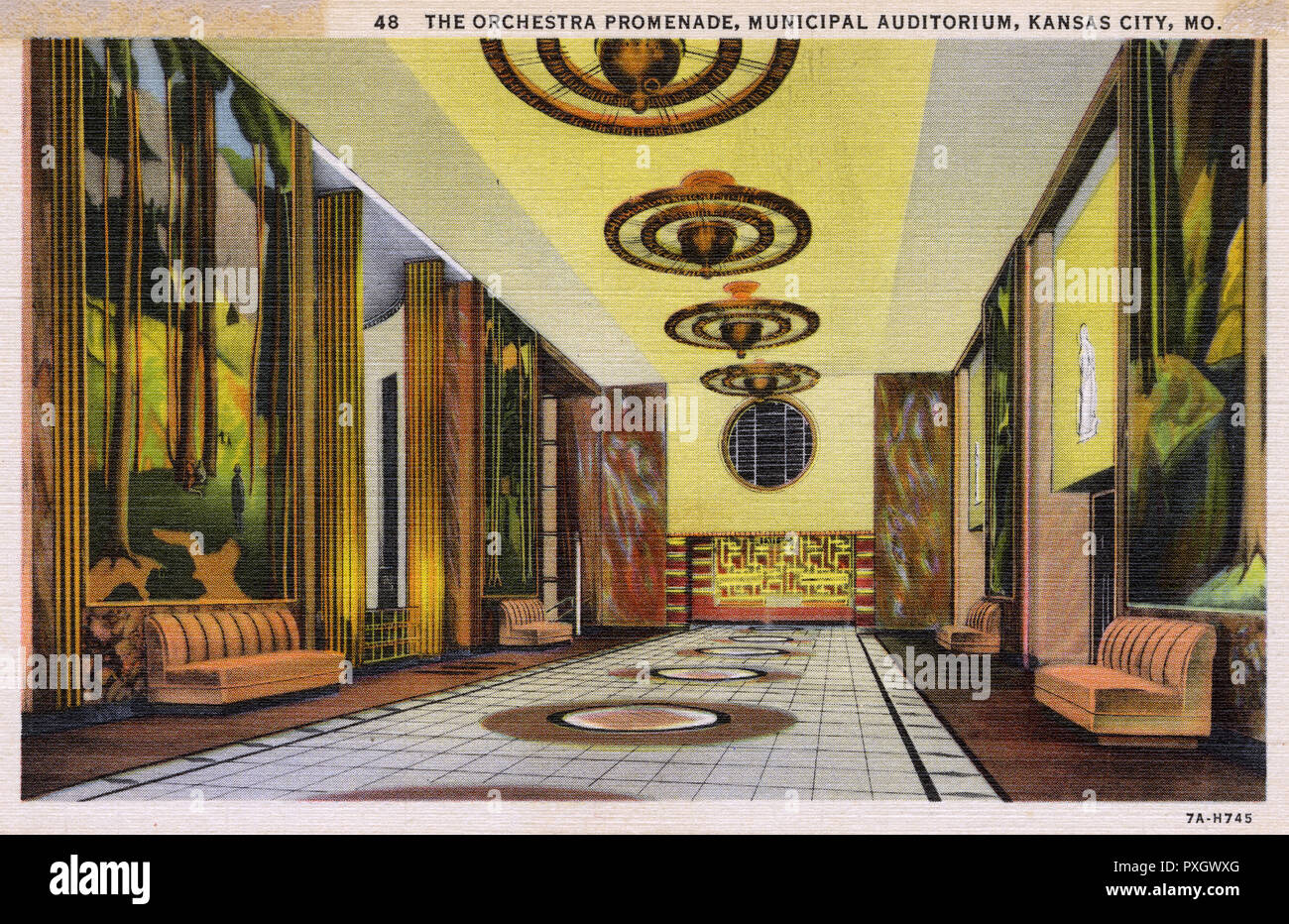 The Orchestra promenade, Municipal Auditorium, Kansas City Stock Photo ...