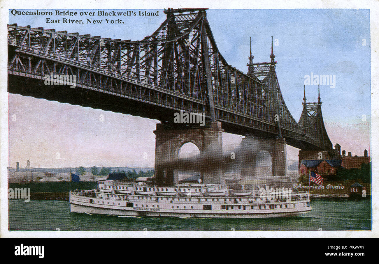 Blackwells island east river new york city america hi-res stock ...