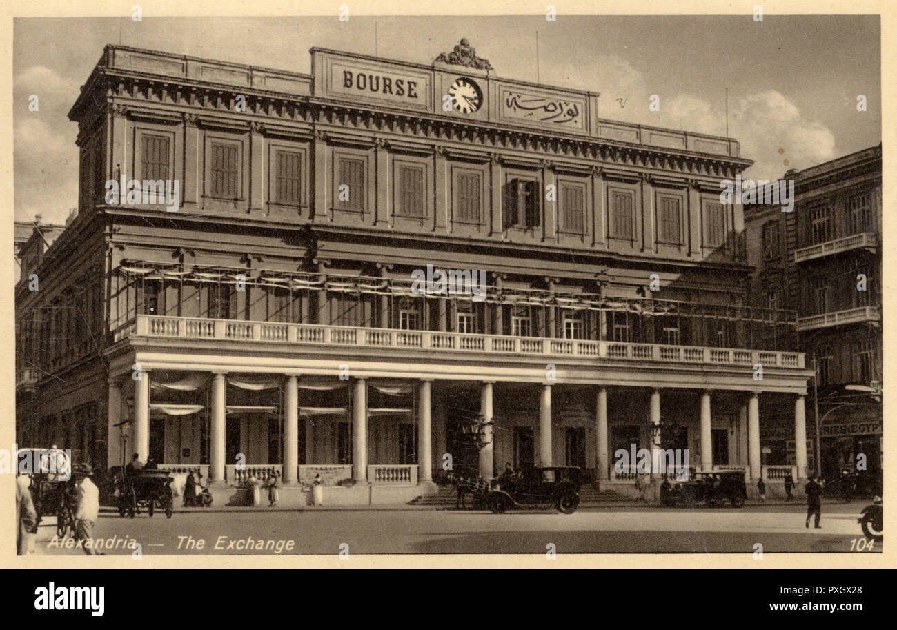 The Exchange (Bourse) at Alexandria, Egypt Stock Photo - Alamy