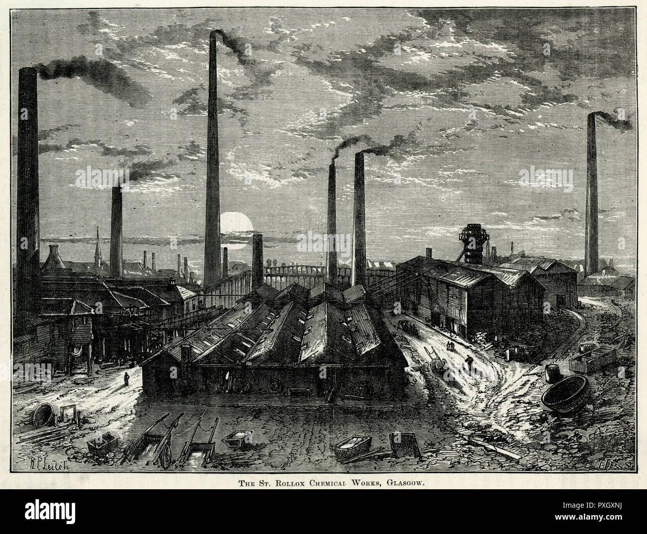St. Rollox Chemical Works in Glasgow, making dry bleaching powder which ...