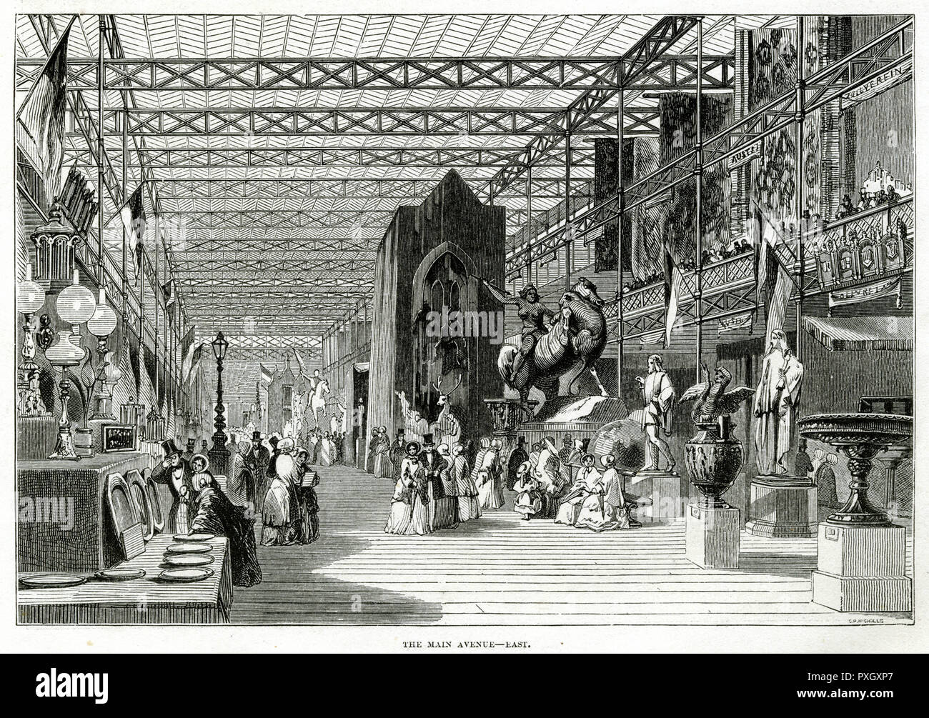 Interior of The Great Exhibition 1851 Stock Photo - Alamy