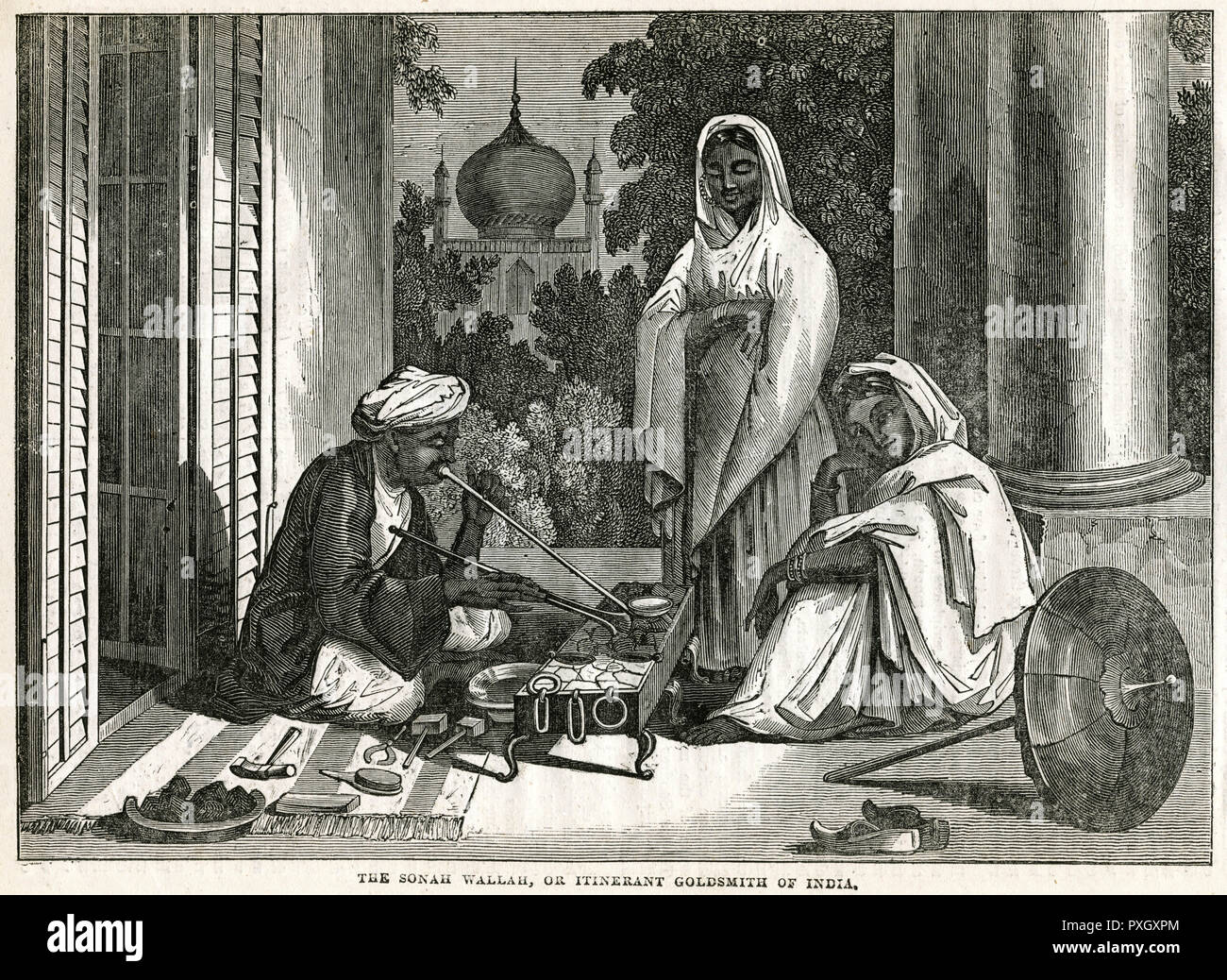 Sonah wallah or itinerant goldsmith of India Stock Photo - Alamy