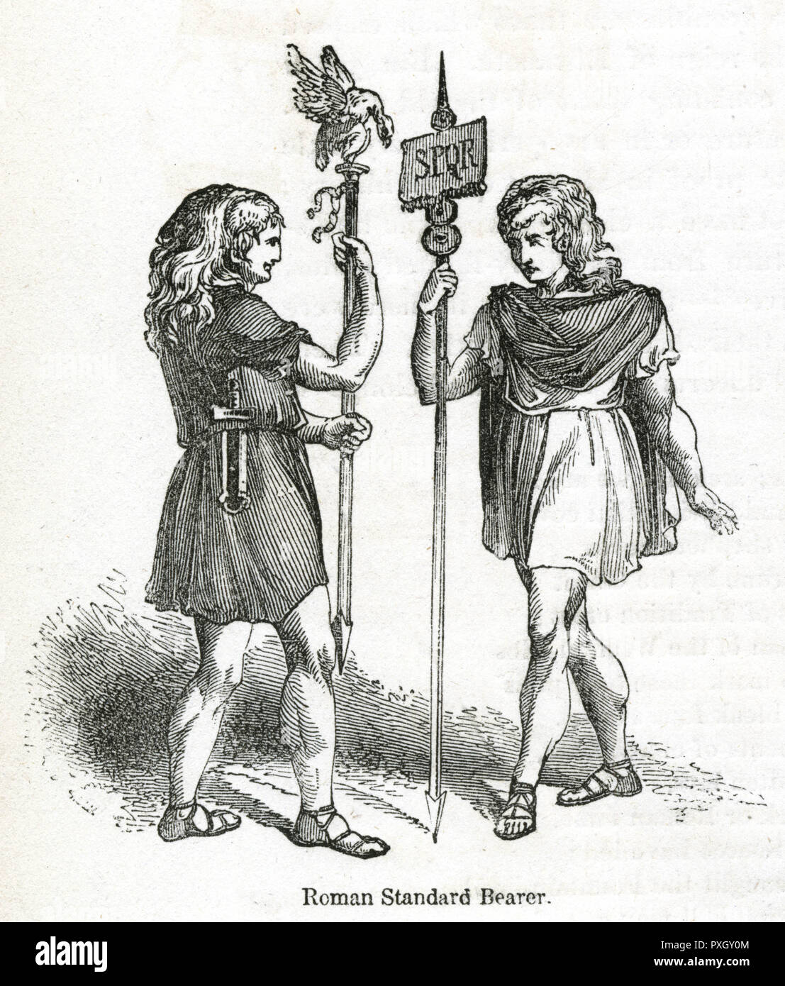 General Romans, standard bearers Stock Photo - Alamy