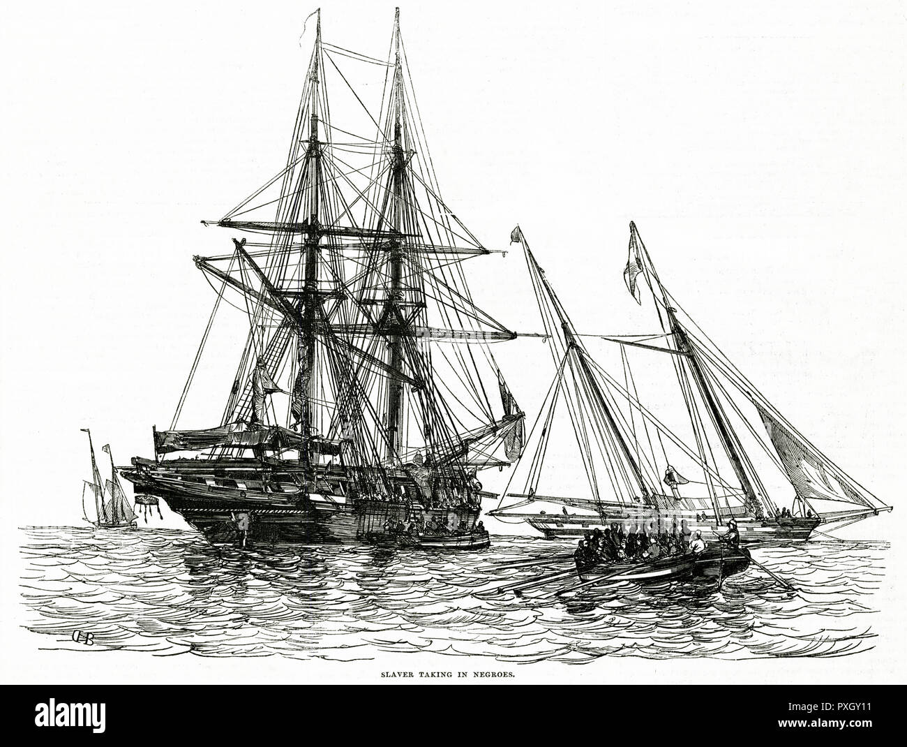 Slave trade ship 19th century hi-res stock photography and images - Alamy