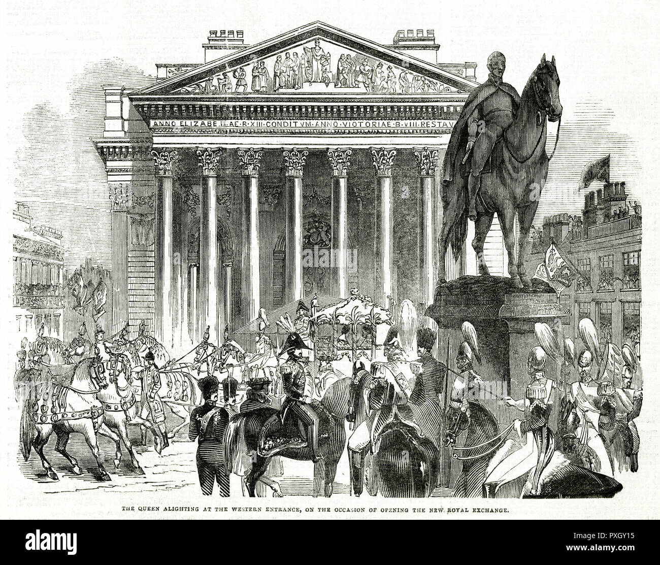 Opening of the New Royal Exchange, London 1844 Stock Photo - Alamy