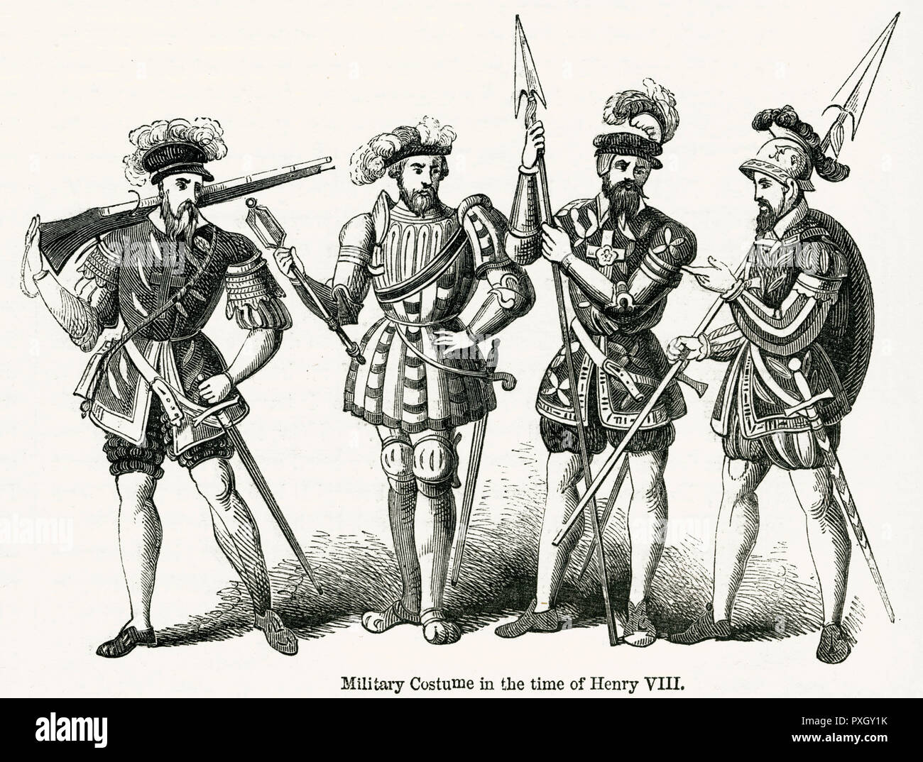Military costume in the time of Henry VIII Stock Photo - Alamy