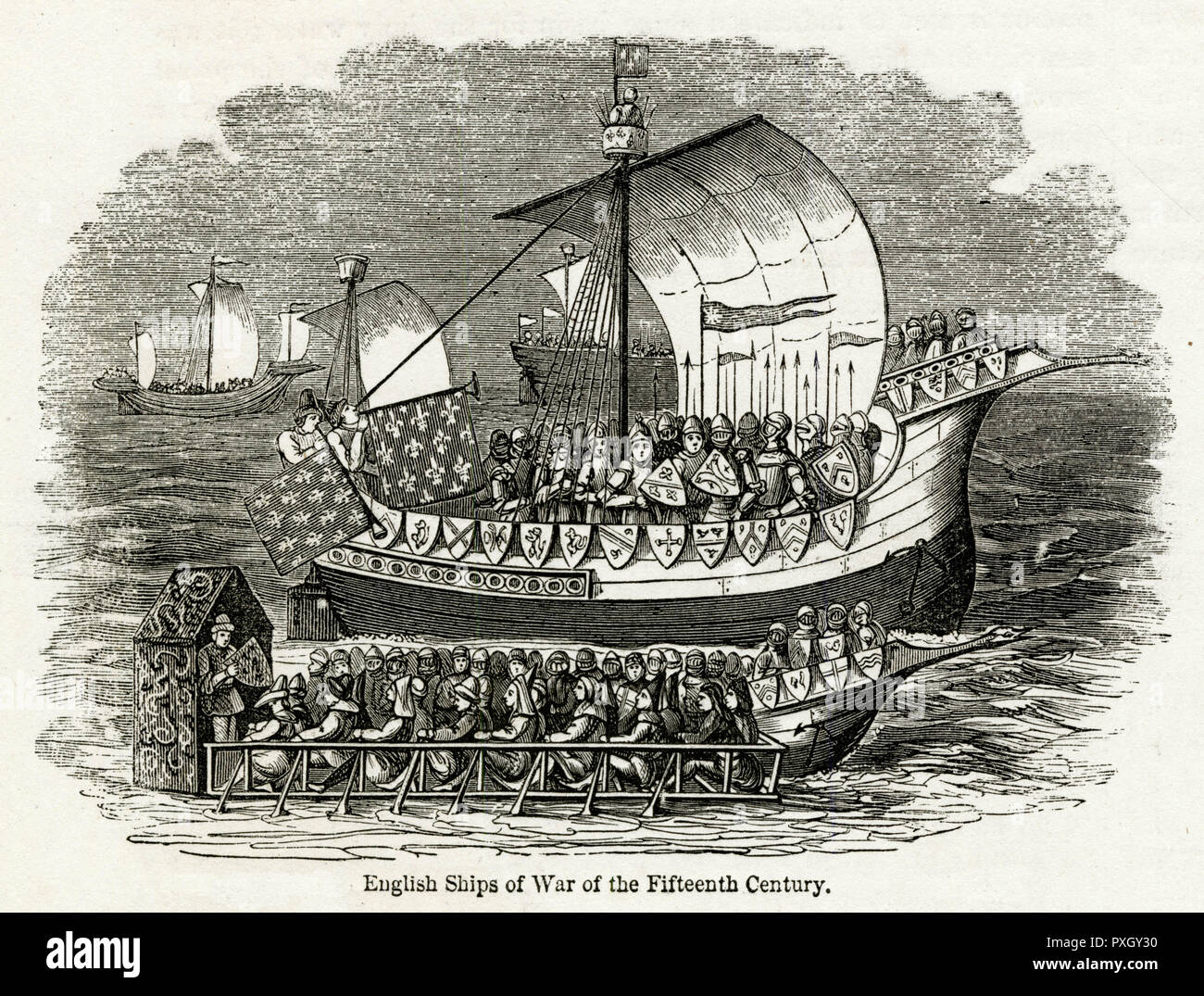 Warship from 15th century Stock Photo - Alamy