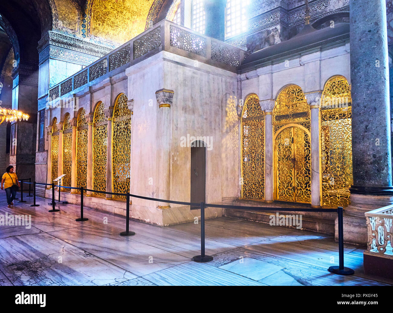 The Library of Mahmud I on the South corner of the nave of The Nave of ...