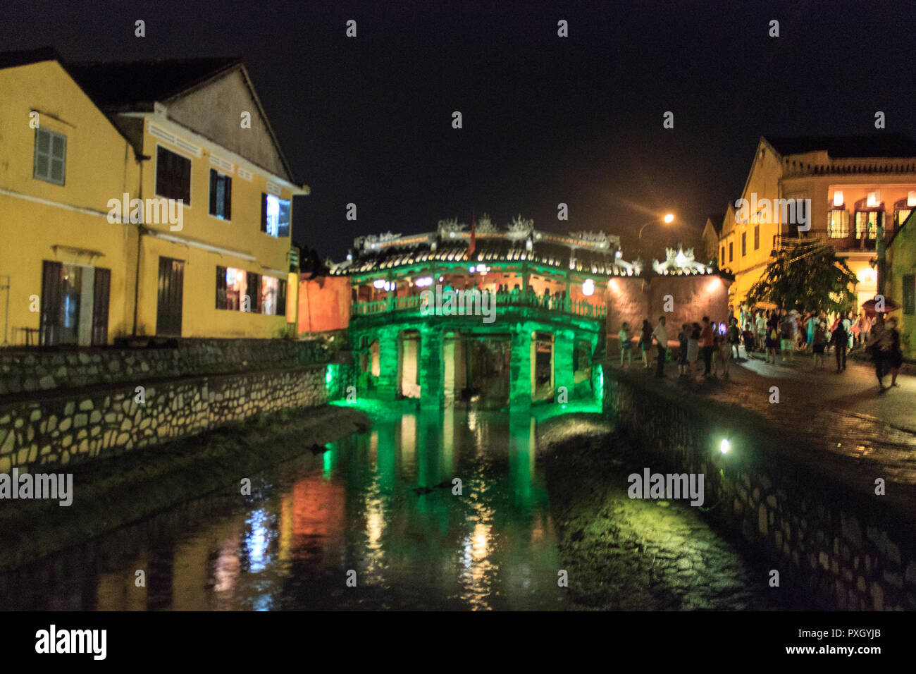 city lights on hoi an at night, vietnam Stock Photo - Alamy