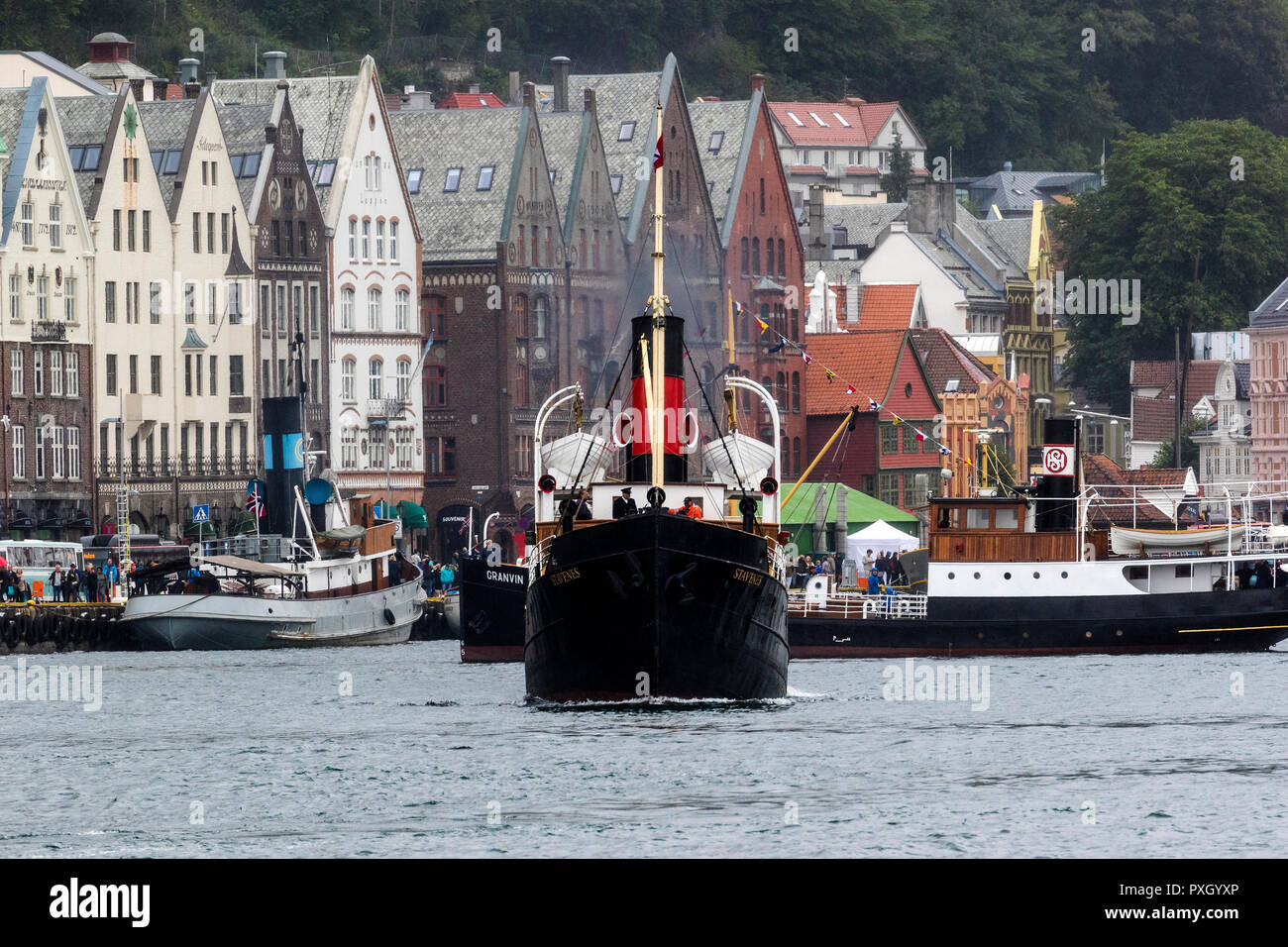 Veteran passenger steam ship Stavenes, built 1904. Departing from the ...