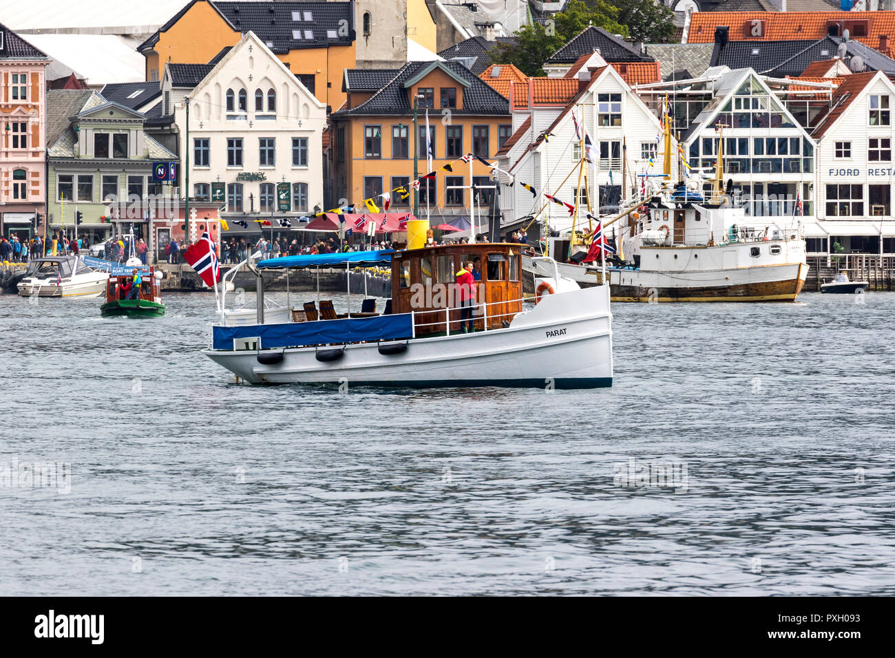Old fire boat Parat, built 1893, now restored to yacht, motor boat. in ...