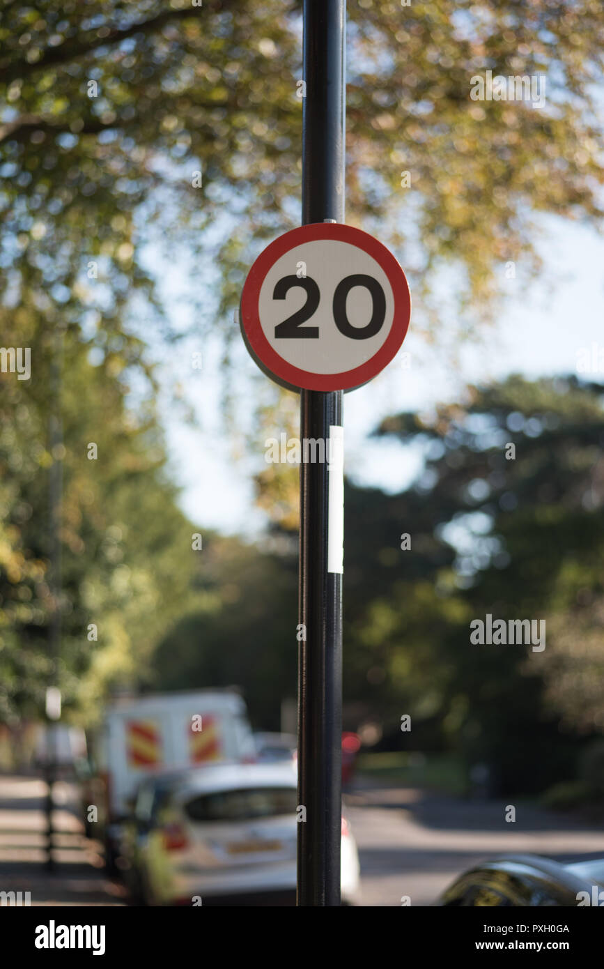 Temporary speed limit sign hi-res stock photography and images - Alamy