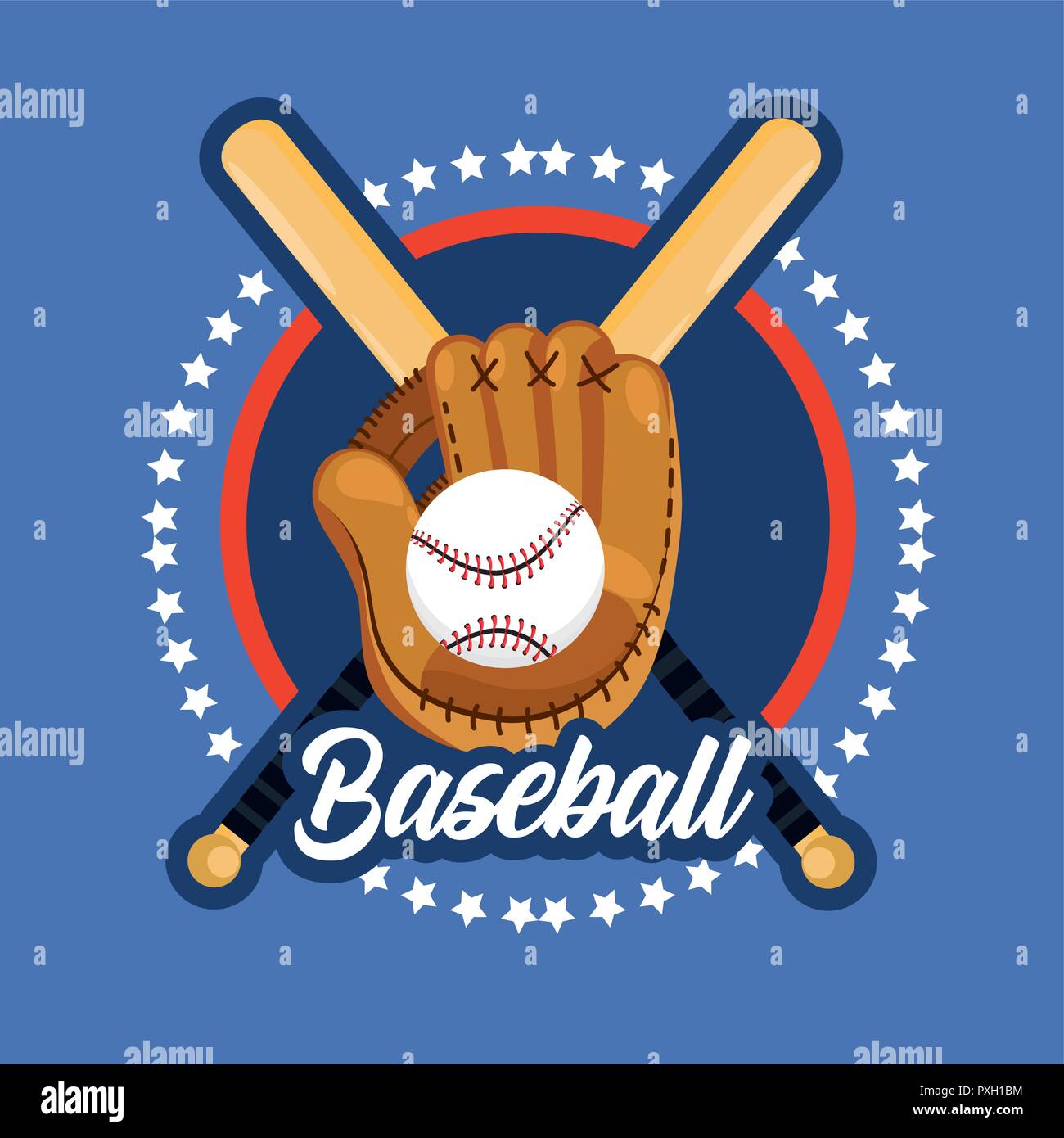 emblem sticker to baseball sport game Stock Vector Image & Art - Alamy