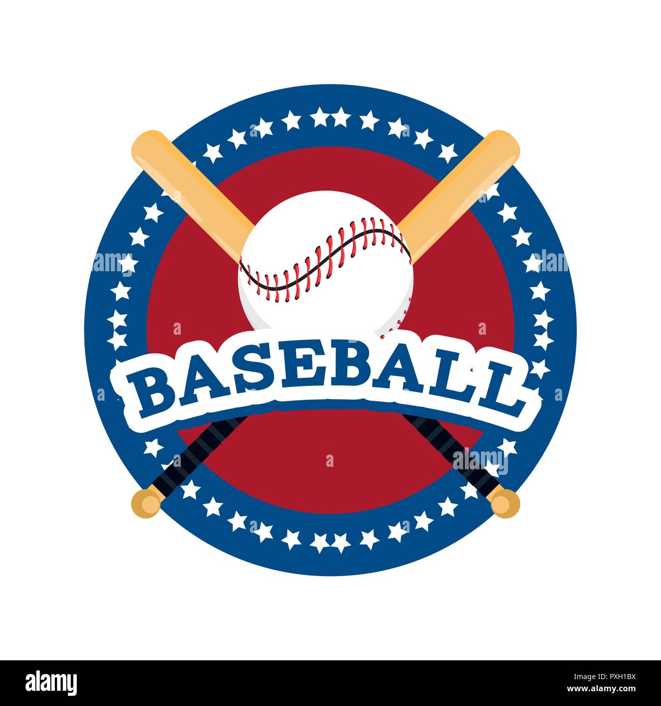 circle sticker to baseball sport game Stock Vector Image & Art - Alamy