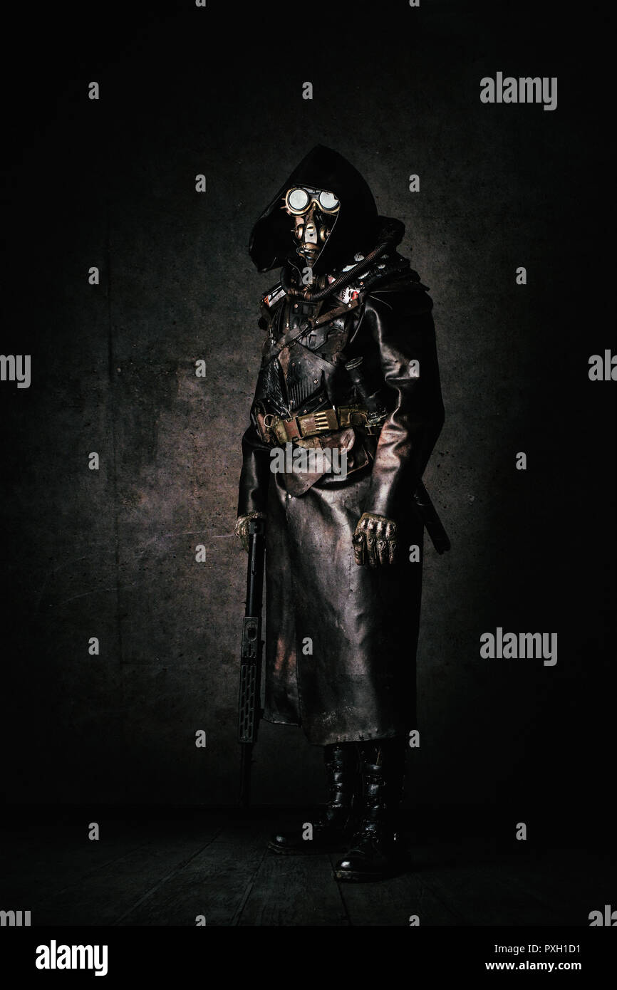 Portrait of a post apocalyptic warrior Stock Photo - Alamy