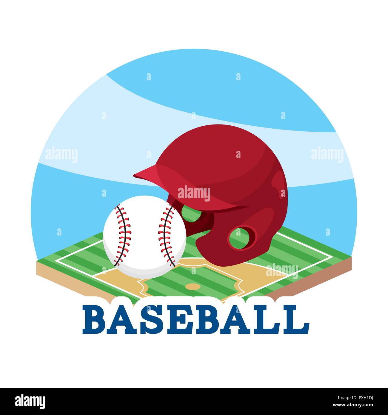 Baseball in glove sports Stock Vector Images - Alamy