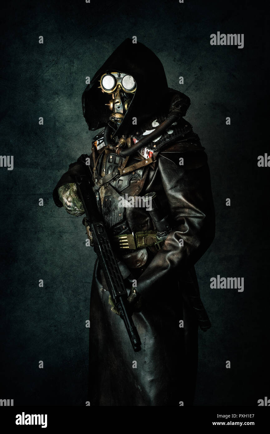Portrait of a post apocalyptic warrior Stock Photo - Alamy