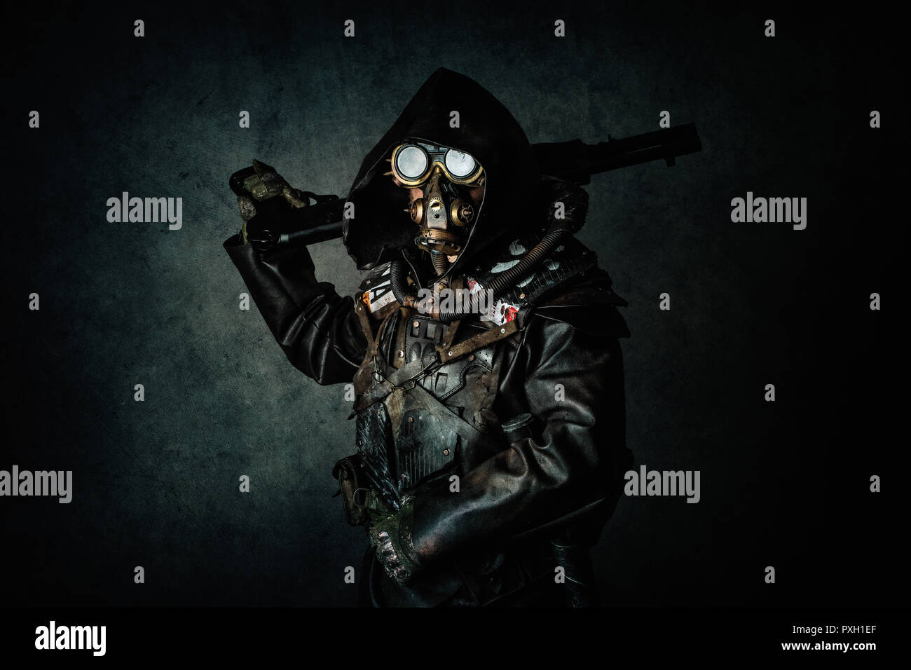 Portrait of a post apocalyptic warrior Stock Photo - Alamy