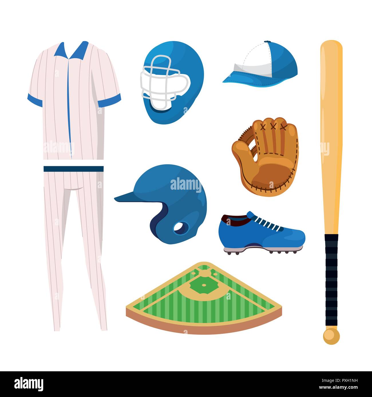 set professional baseball sport uniform Stock Vector Image & Art - Alamy