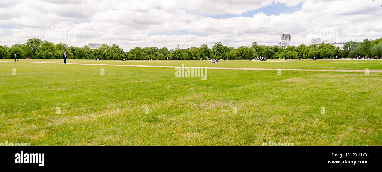 Large lawn in Hyde Park, London, UK Stock Photo - Alamy