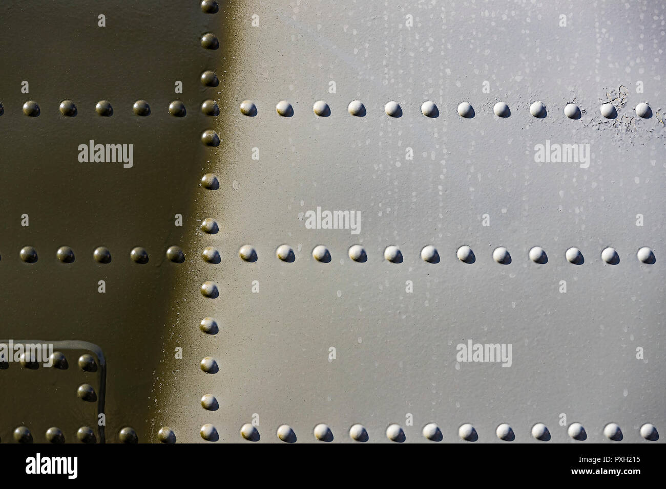 The texture of the metal of military equipment close-up shot Stock ...