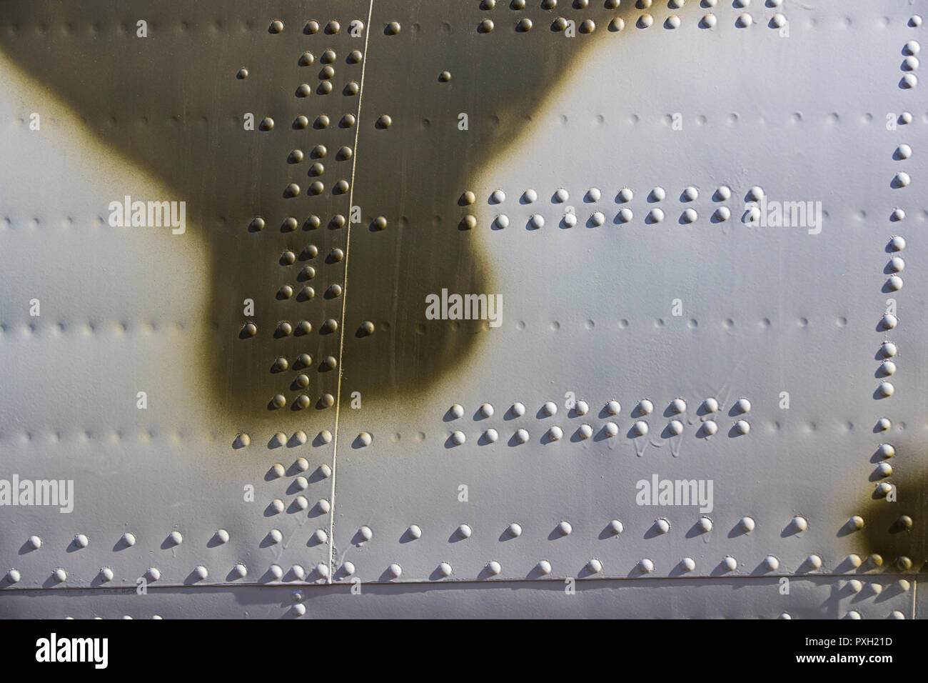 The texture of the metal of military equipment close-up shot Stock ...