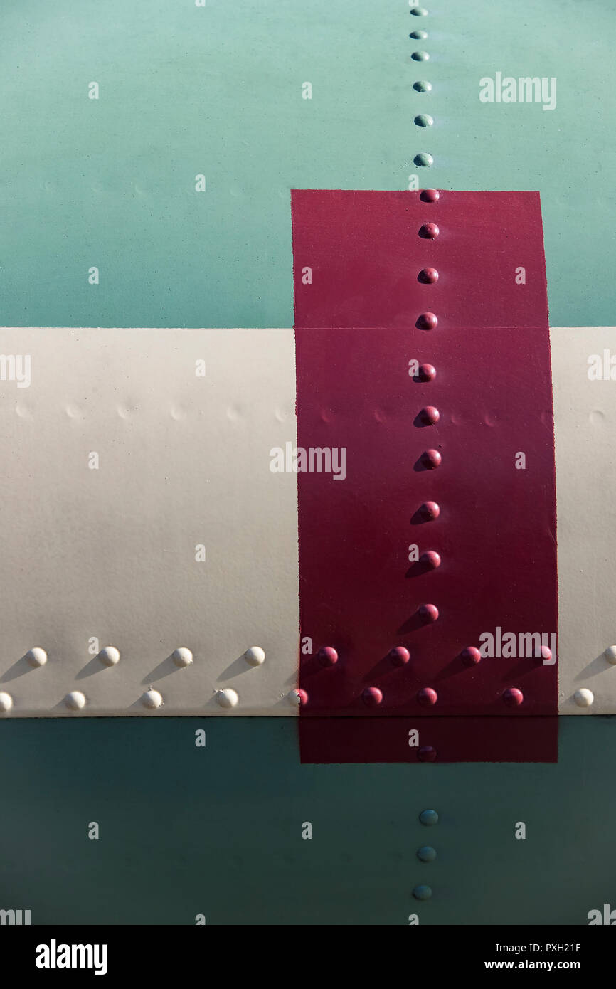 The texture of the metal of military equipment close-up shot Stock ...