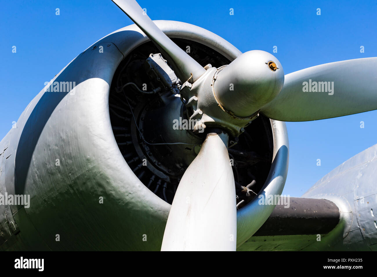 The propeller of an old plane shot close-up Stock Photo - Alamy