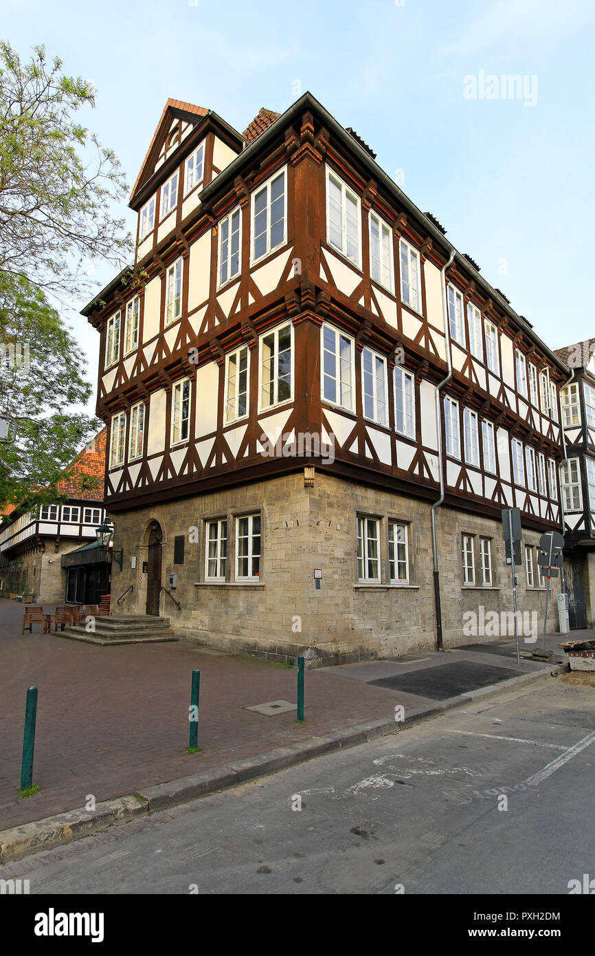 Traditional medieval German houses at Ballhofplatz in Hanover Stock ...
