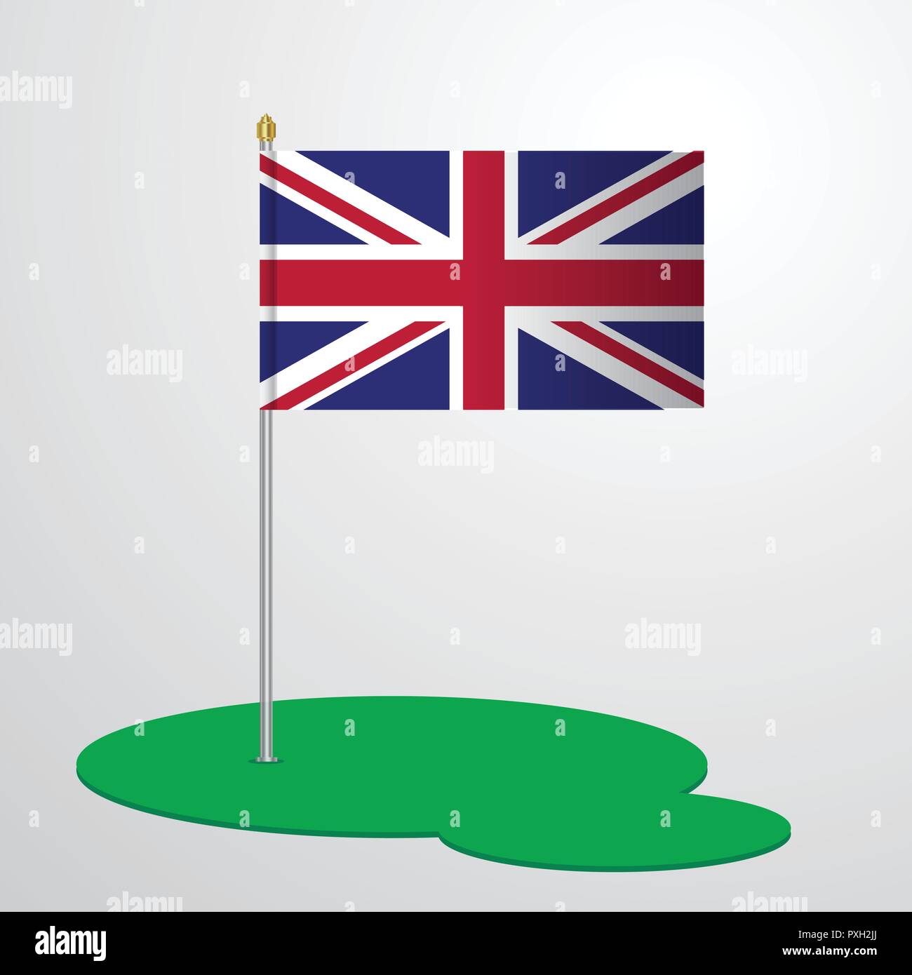 Union jack flag pole Stock Vector Images - Alamy