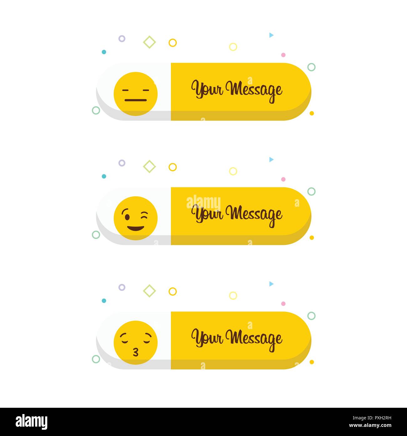 Emoji with your message design vector Stock Vector Image & Art - Alamy