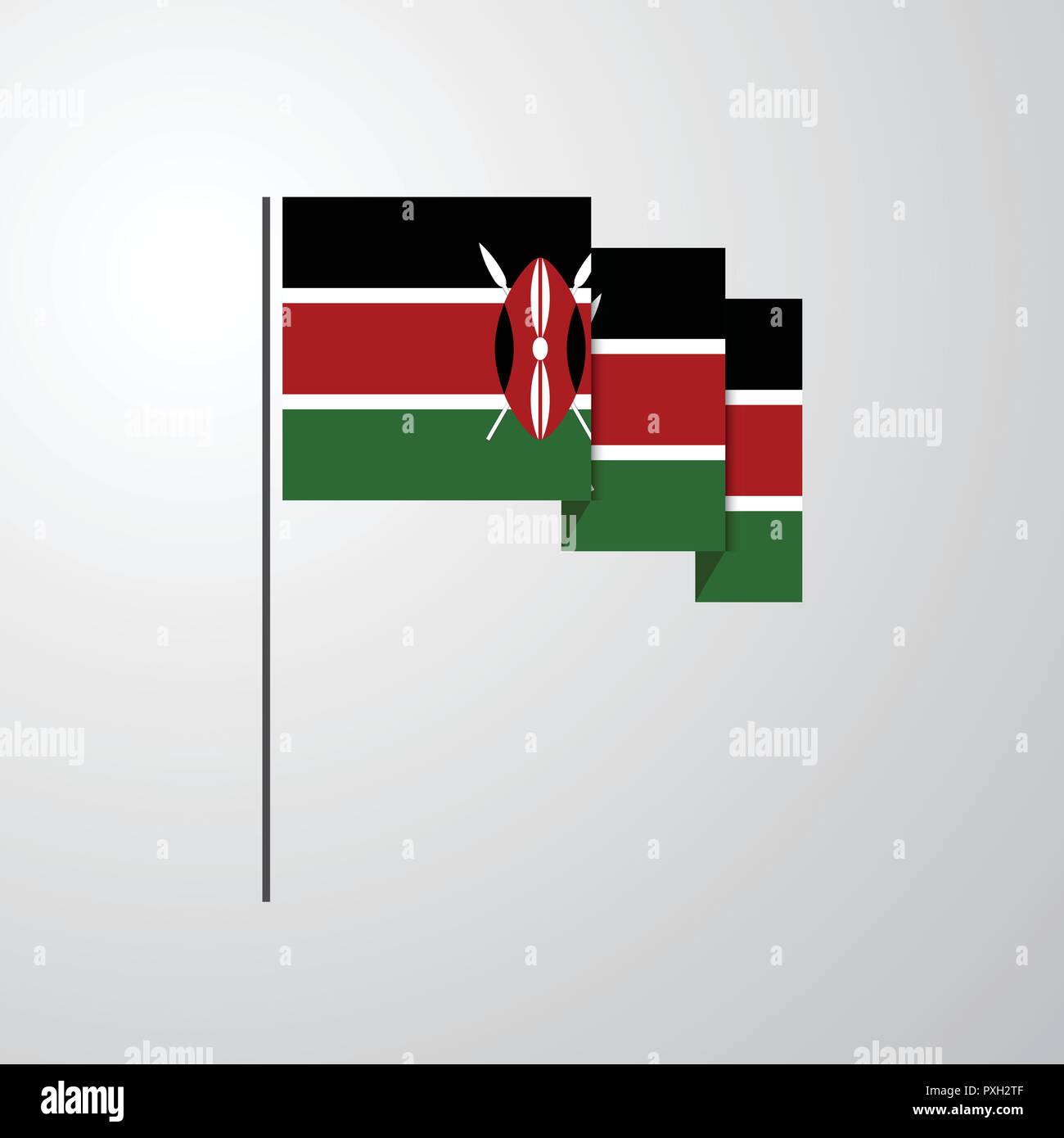 Wavy kenyan flag hi-res stock photography and images - Alamy
