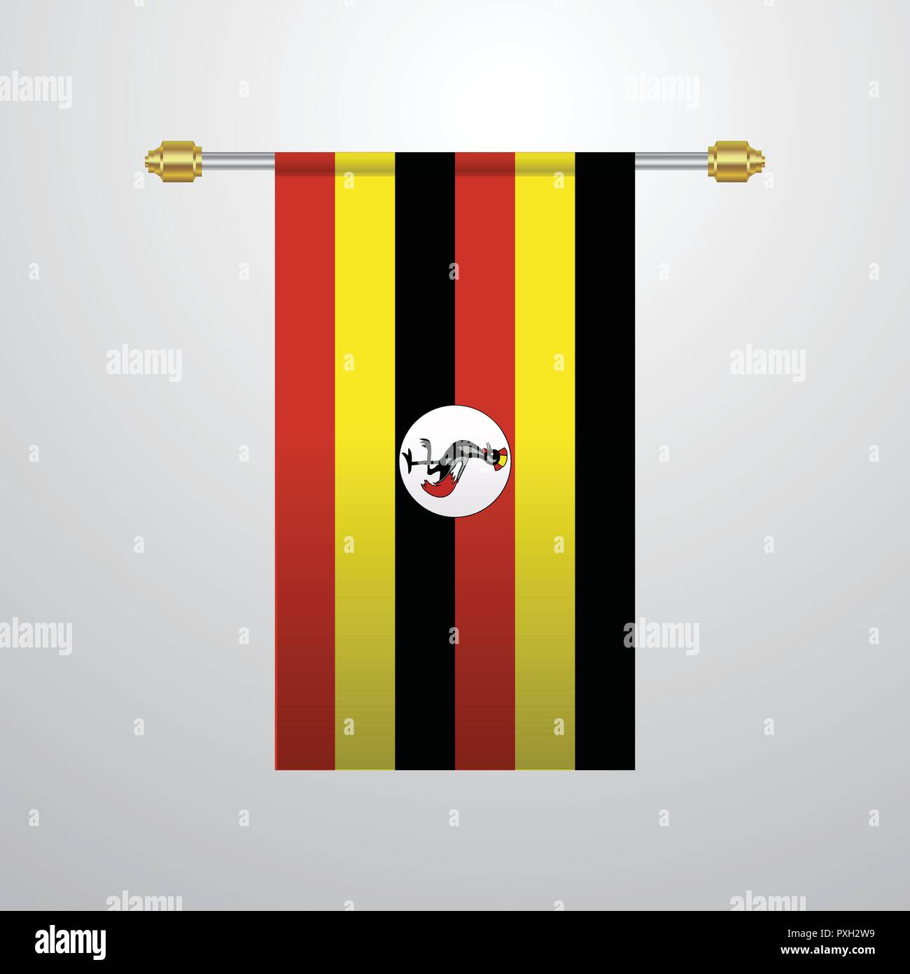 Uganda flagpole vector hi-res stock photography and images - Alamy