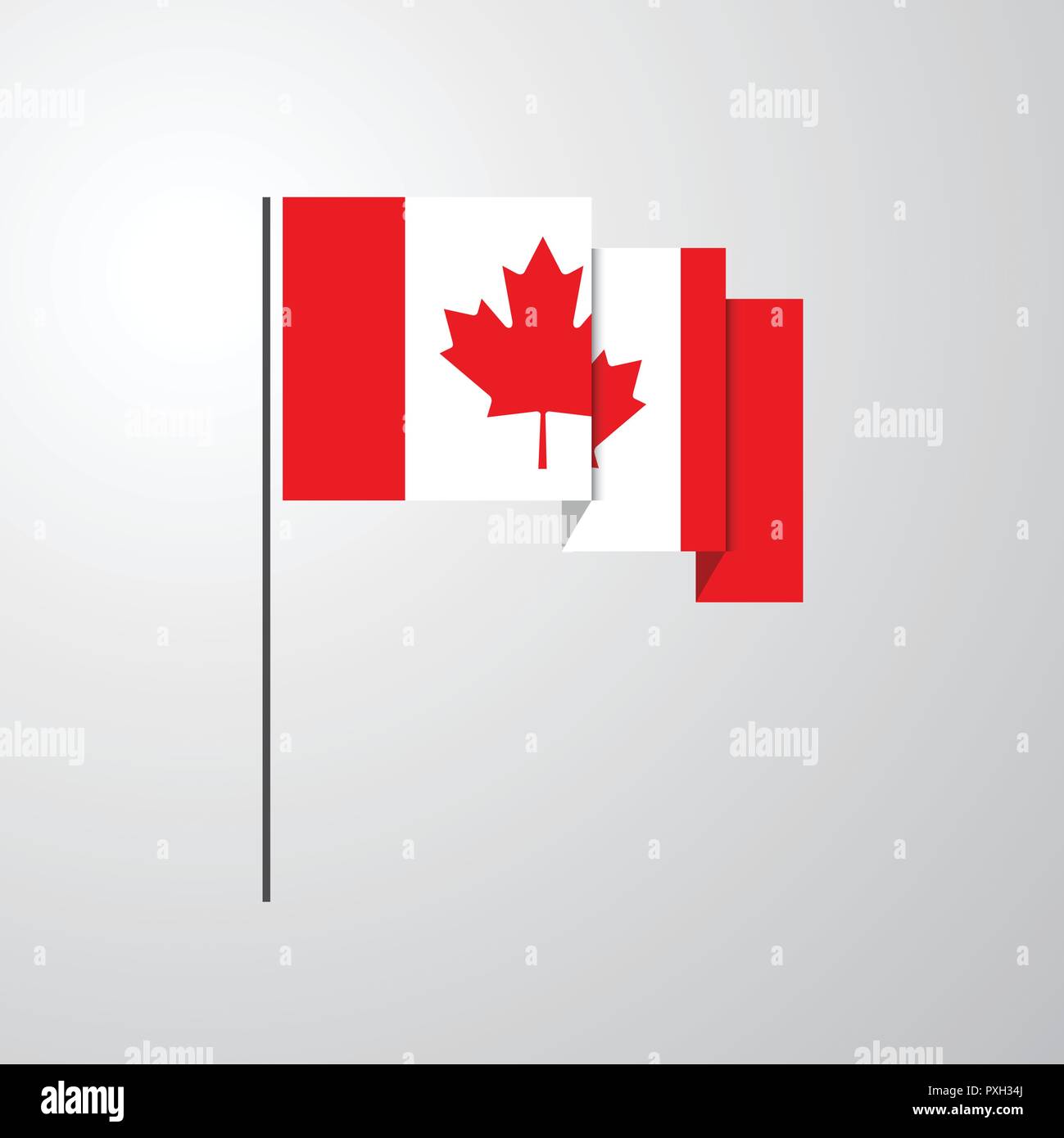 Wavy canadian flag Stock Vector Images - Alamy