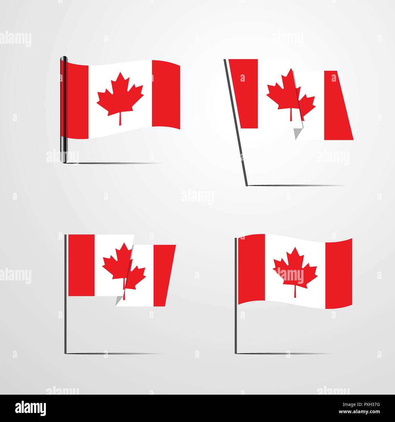 Wavy canadian flag Stock Vector Images - Alamy