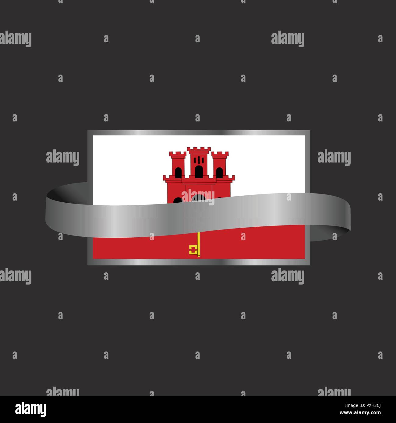 Vector gibraltar flag art hi-res stock photography and images - Alamy