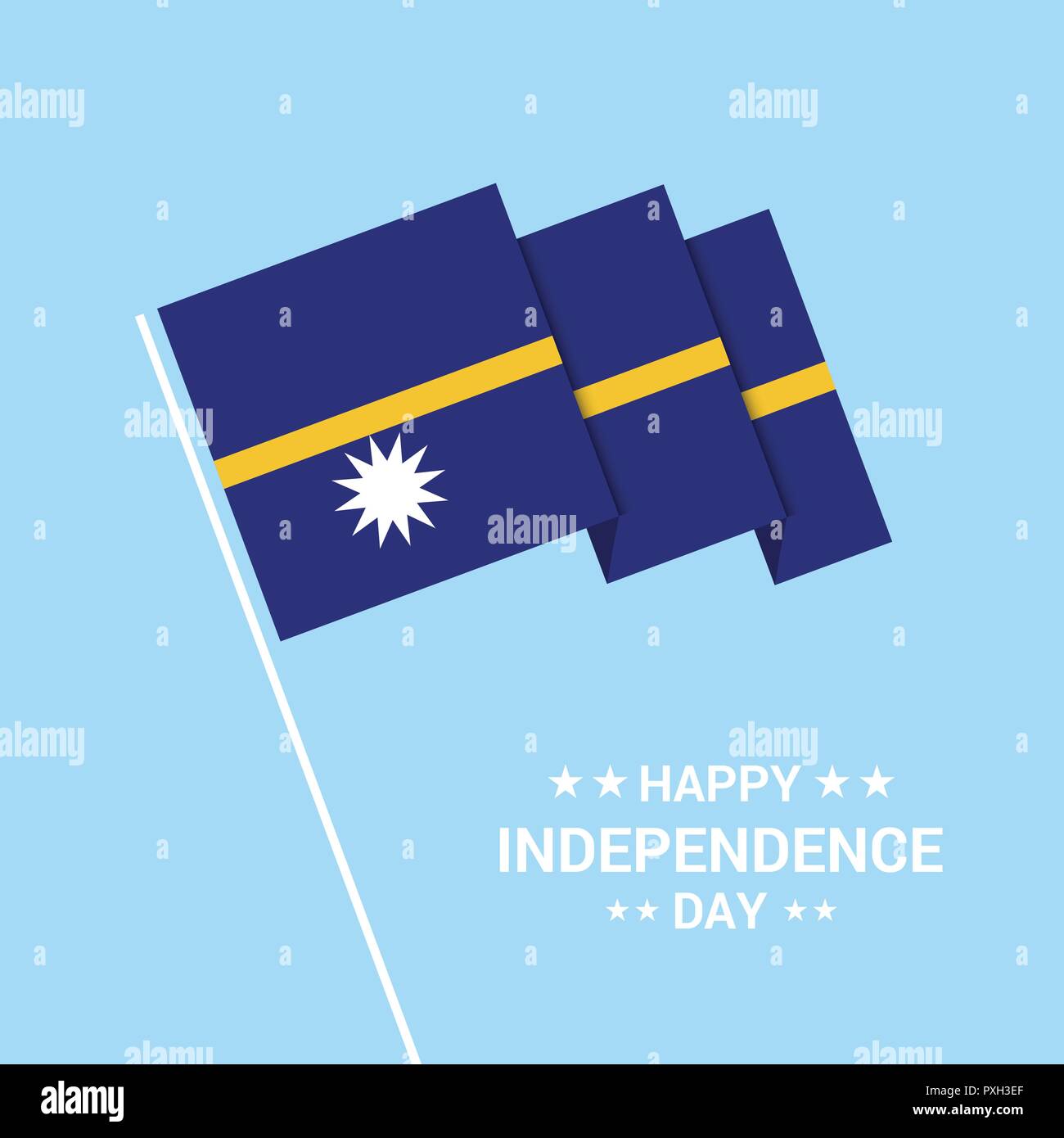 Nauru Independence day typographic design with flag vector Stock Vector ...