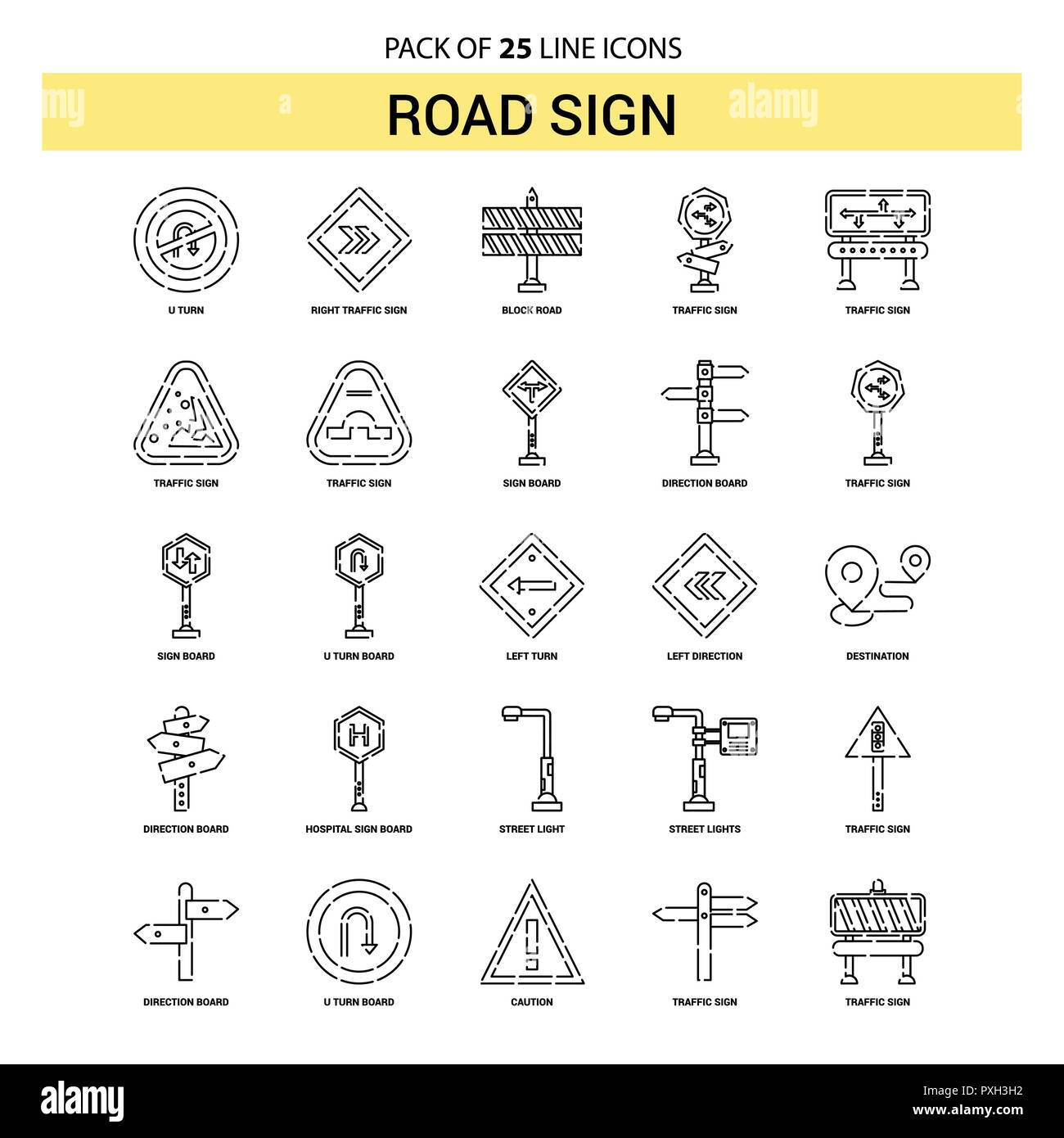 Traffic lights and road signs Cut Out Stock Images & Pictures - Alamy