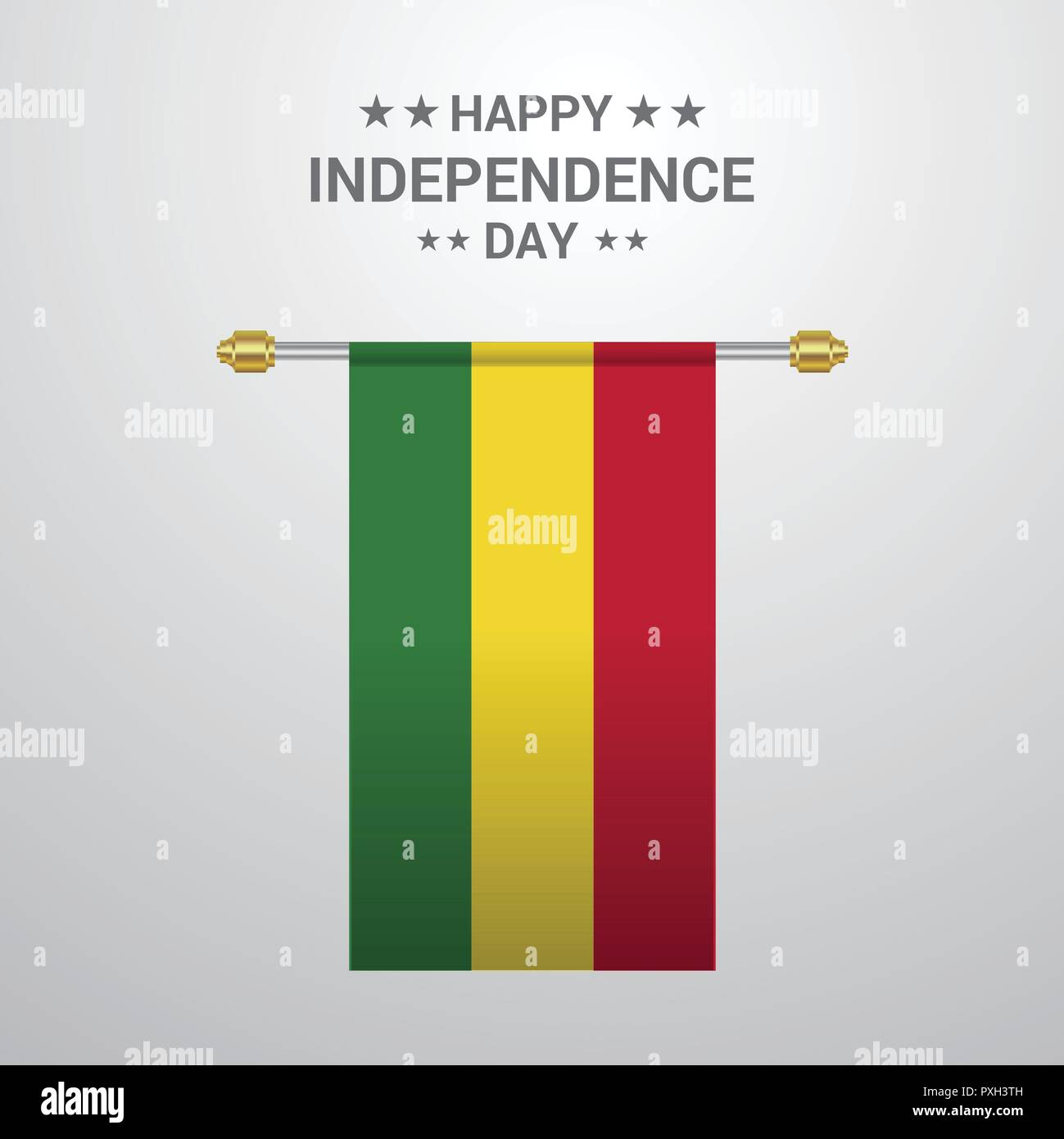 Bolivia Independence day hanging flag background Stock Vector Image ...