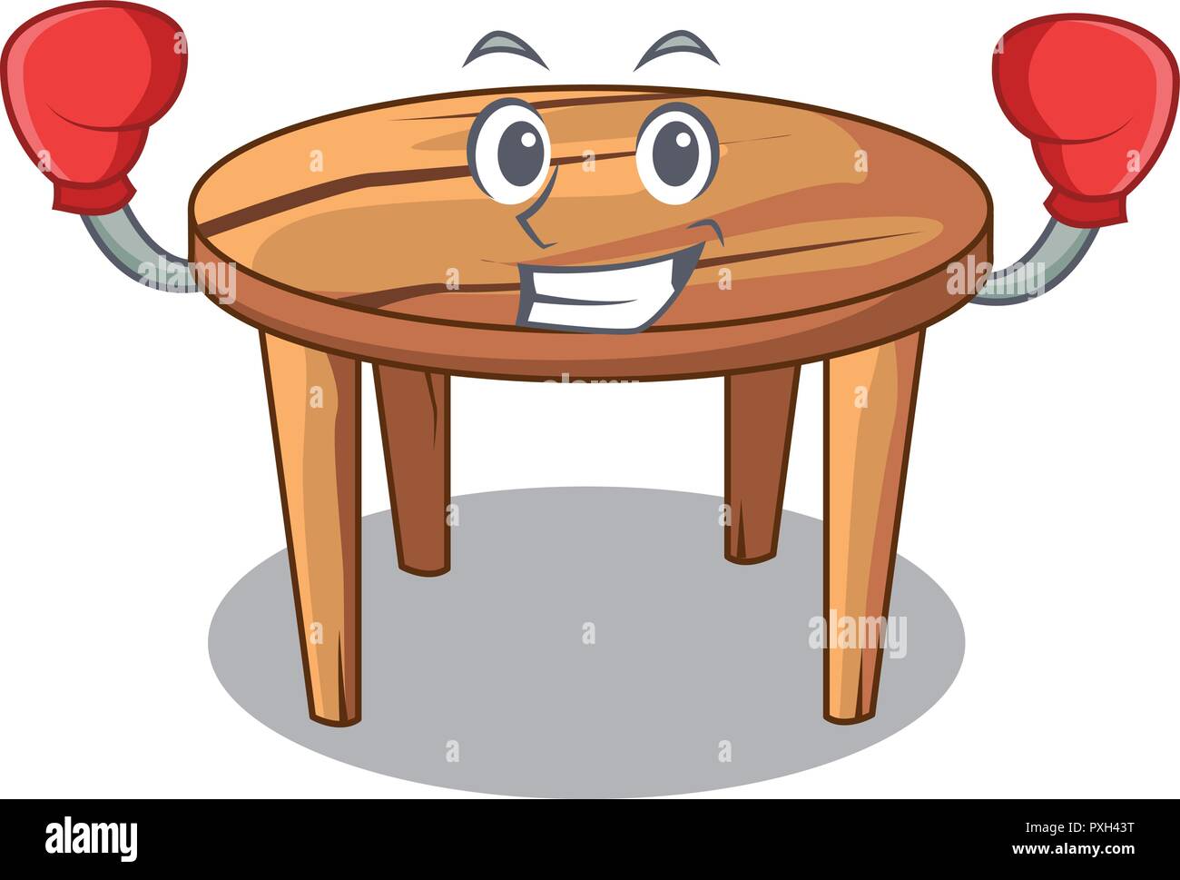 Boxing character wooden table in the restaurant Stock Vector Image ...