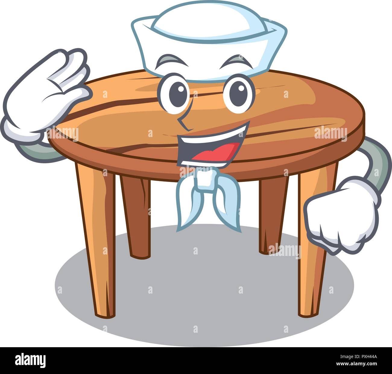 Sailor character wooden table in the restaurant Stock Vector Image ...