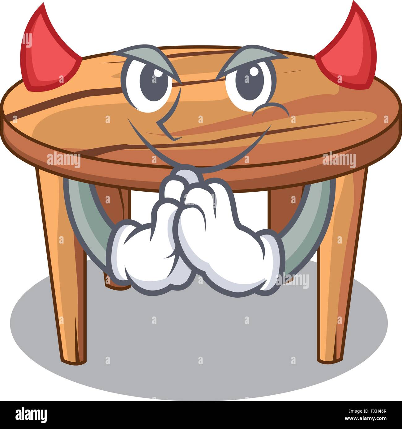Devil cartoon wooden dining table in kitchen Stock Vector Image & Art ...