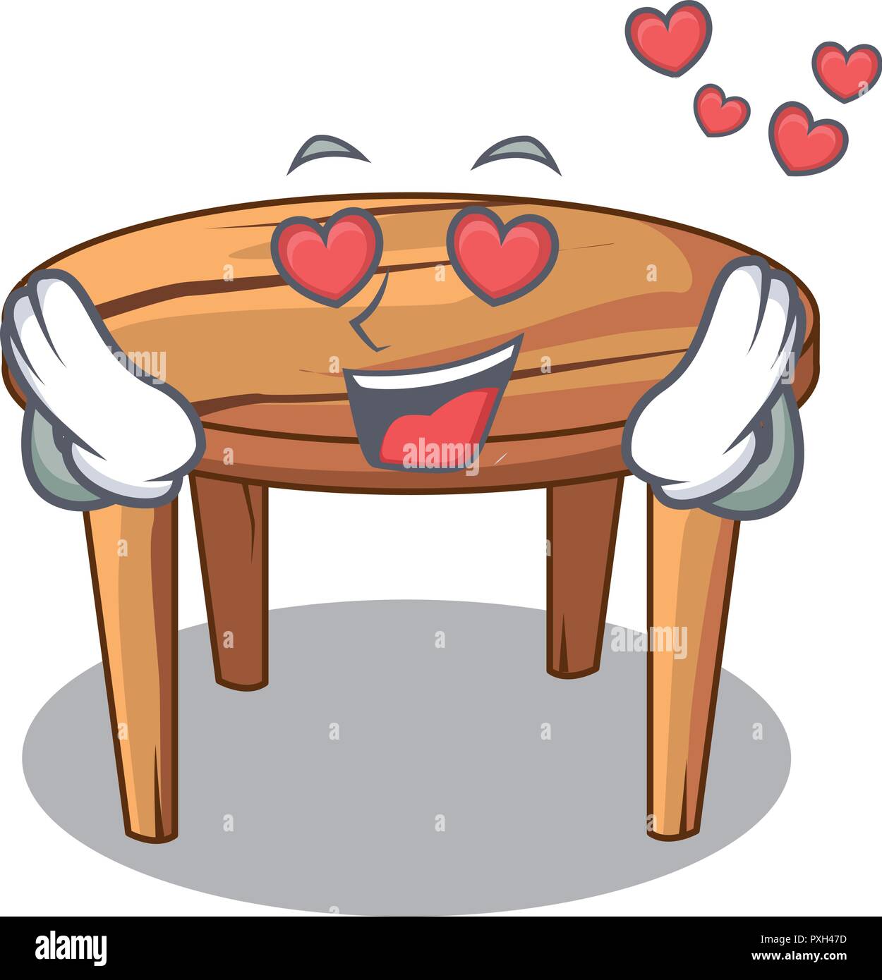 In love cartoon wooden dining table in kitchen Stock Vector Image & Art ...