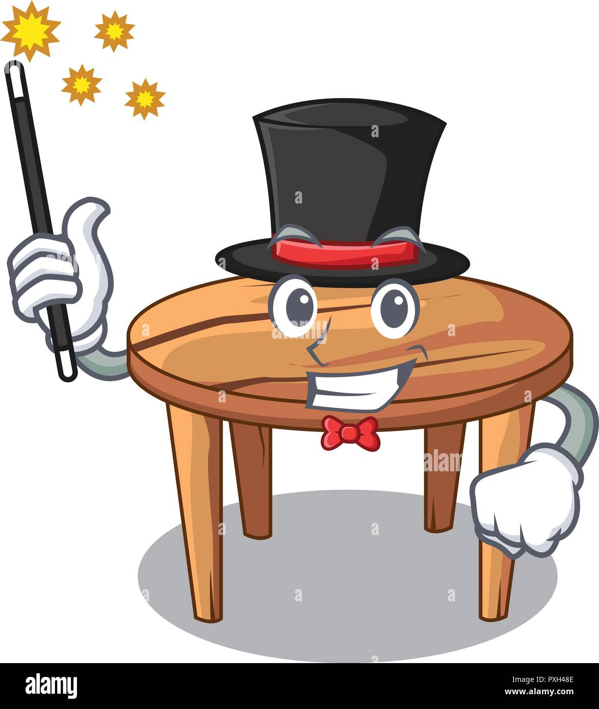 Magician wooden table isolated on the mascot Stock Vector Image & Art ...
