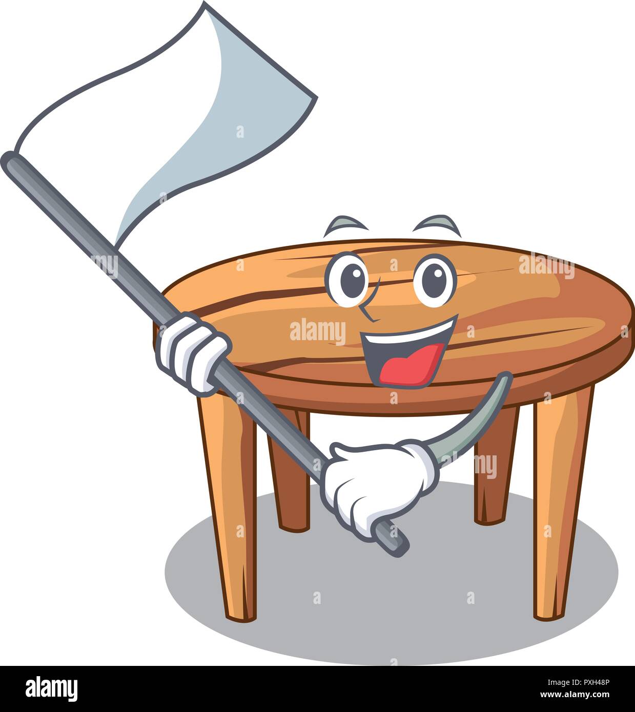 With flag wooden table isolated on the mascot Stock Vector Image & Art ...