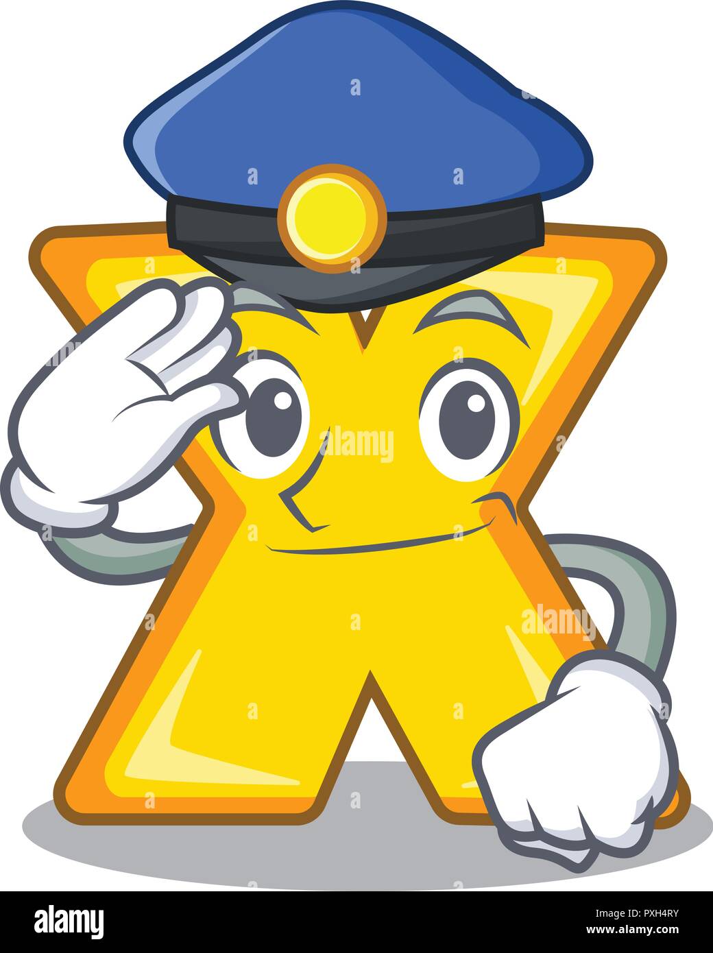 Police character cartoon multiply sign for logo Stock Vector Image ...