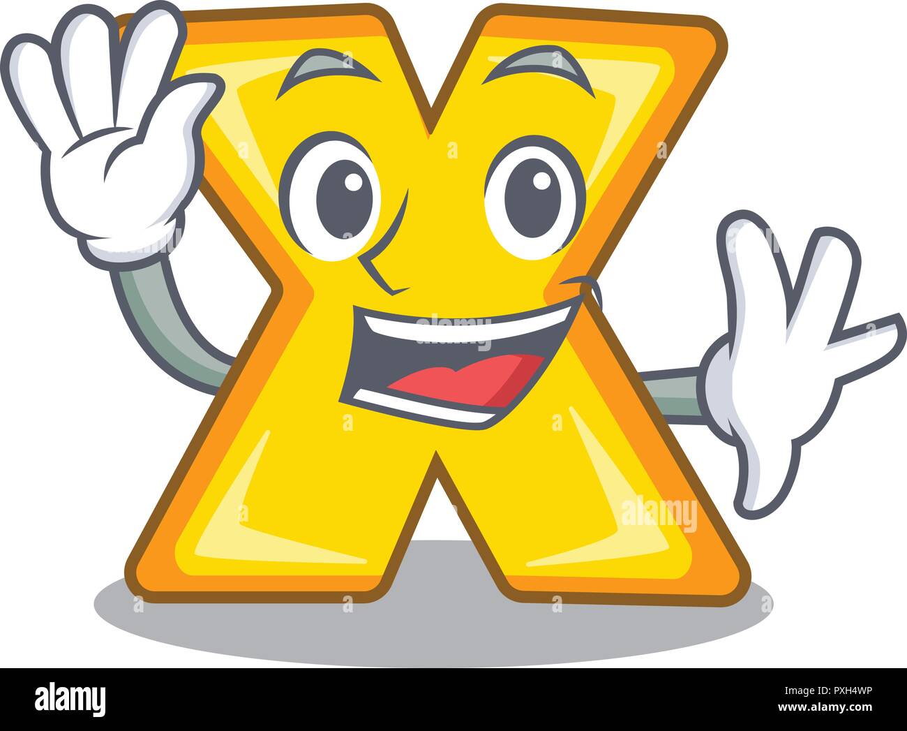 Waving cartoon multiply of a delete sign Stock Vector Image & Art - Alamy